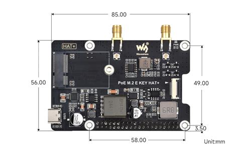 Buy Waveshare PCIe To M E KEY Adapter With PoE Function