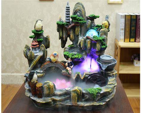 风水轮假山流水喷泉水景摆设工艺品 国风网