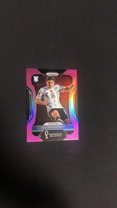 2022 Panini World Cup Prizm Julian Alvarez Rc 世界杯pz 阿尔瓦雷斯 小蜘蛛 粉折 Rc新秀标