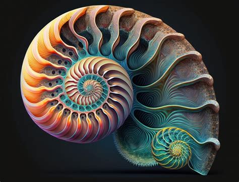 premium ai image ammonite fossil background created with generative