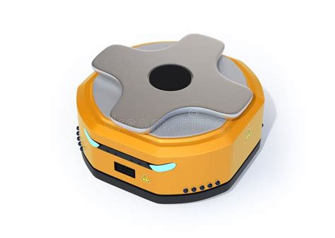 mobile robot agv isolated on gray background stock illustration