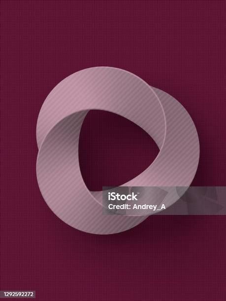 3d 렌더링 Mobius 스트립 반전 된 면이있는 분홍색 원형 모양 폐쇄 차원 루프 디지털 일러스트레이션 뫼비우스의 띠에 대한 스톡 사진 및 기타 이미지 Istock