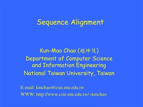 PPT Sequence Alignment PowerPoint Presentation Free Download ID 320396