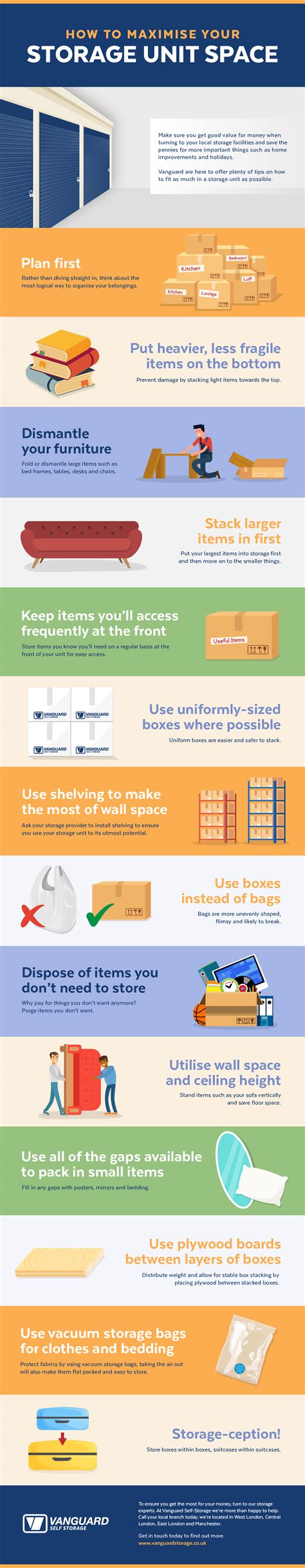 How To Maximise Your Storage Unit Space Mighty Infographics