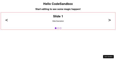 React Carousel Dots Examples Codesandbox