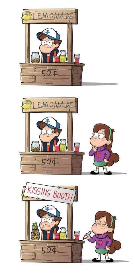 Gravity Falls Dipper Kiss Mabel At Gary Cathey Blog