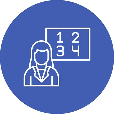 파란색 서클은 의복을 입은 여성과 그 위에 2번의 숫자가 그려져 있다 프리미엄 벡터