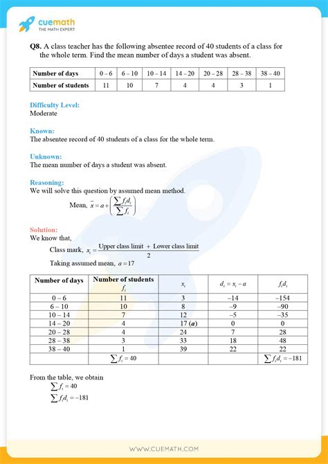 Ncert Solutions Class 10 Maths Chapter 14 Statistics Download Free Pdf
