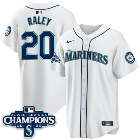 2026 Luke Raley 20 Seattle Mariners Al West Division Champions