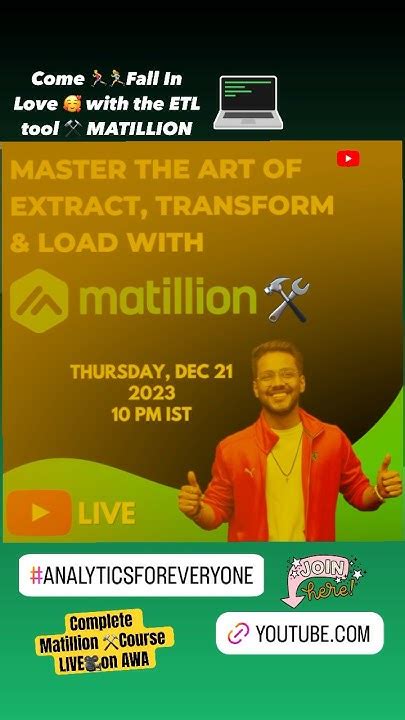 Complete Etl⚒️ Course 📚 Matillion Kick Off Join Now Shorts Dataanalytics Etl