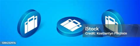 파란색 배경에 격리 된 등색 경찰 공격 방패 아이콘 파란색 원 버튼입니다 벡터 3차원 형태에 대한 스톡 벡터 아트 및 기타 이미지 3차원 형태 개성 개념 개인 장식품