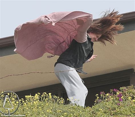 Bathrobe Clad Jennifer Garner Teeters On The Edge Of A Cliff While