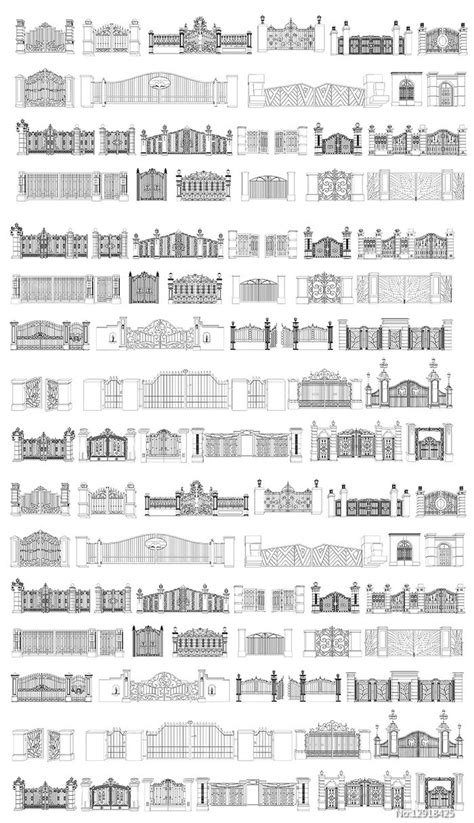 欧式古典大门cad图库图片下载 红动中国