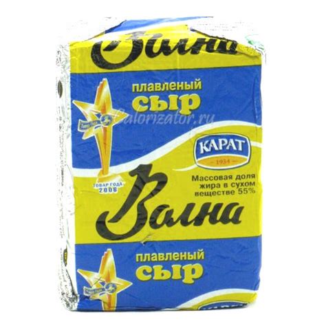 Сыр Карат Волна плавленый - калорийность, полезные свойства, польза и ...