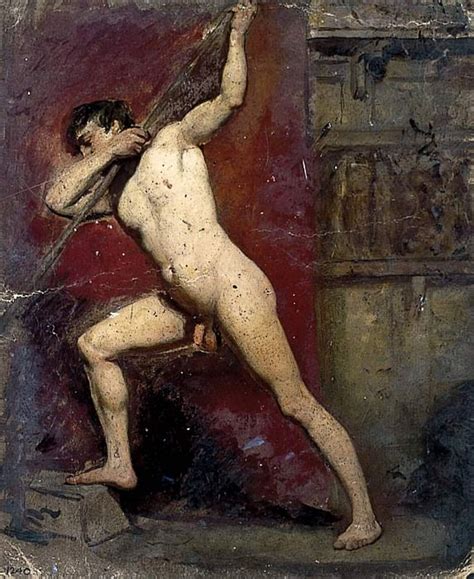 Male Nude With Staff William Etty