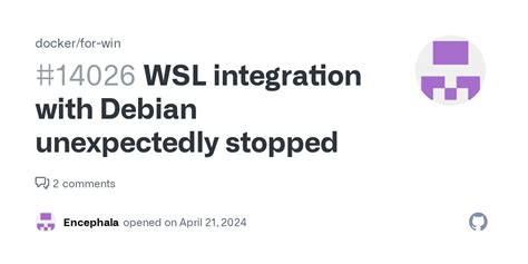 Wsl Integration With Debian Unexpectedly Stopped · Issue 14026