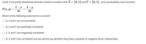 solved x and y are jointly distributed discrete random