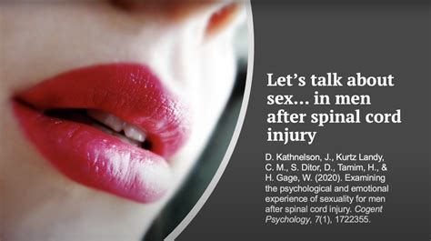 Lets Talk About Sex In Men With Spinal Cord Injury Video Lay