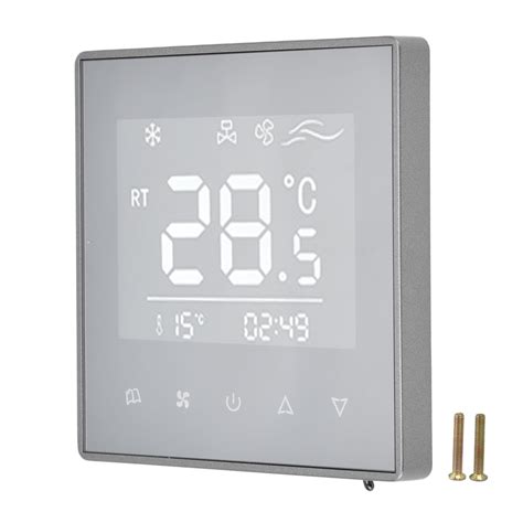 Digital Thermostat LCD Display Touchscreen Smart Air Conditioning Temperature Controller For