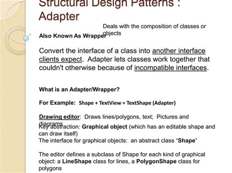 Structural Design Pattern Adapter Ppt