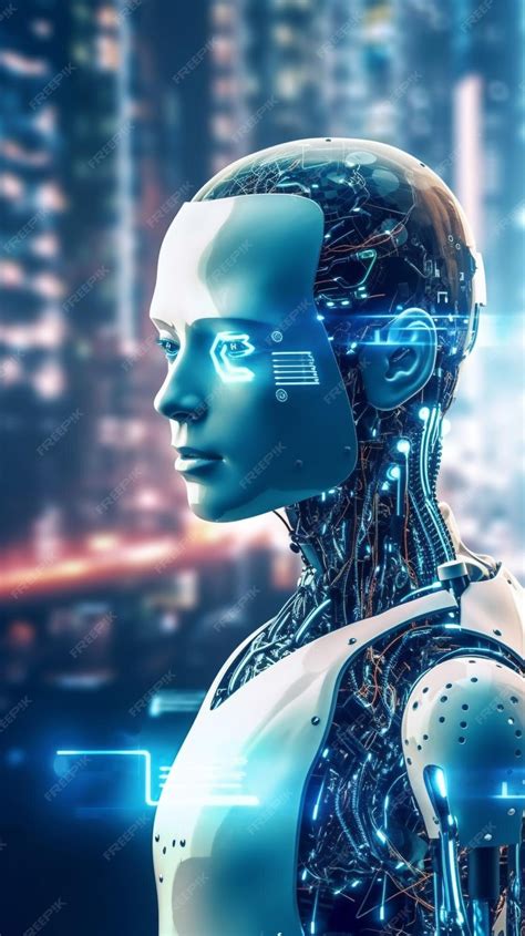 premium ai image robot electronic and digital access user