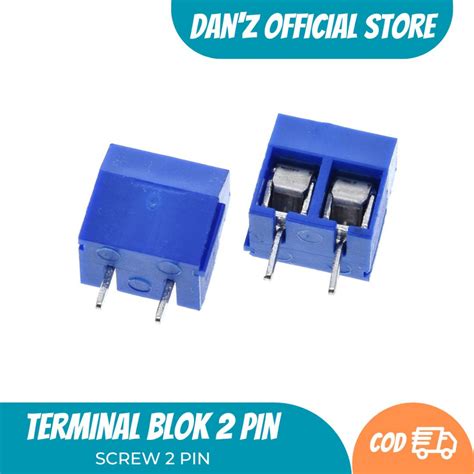Jual Terminal Pcb Block Screw Pin Kf P Blue Biru Terminal Blok Pin Shopee Indonesia