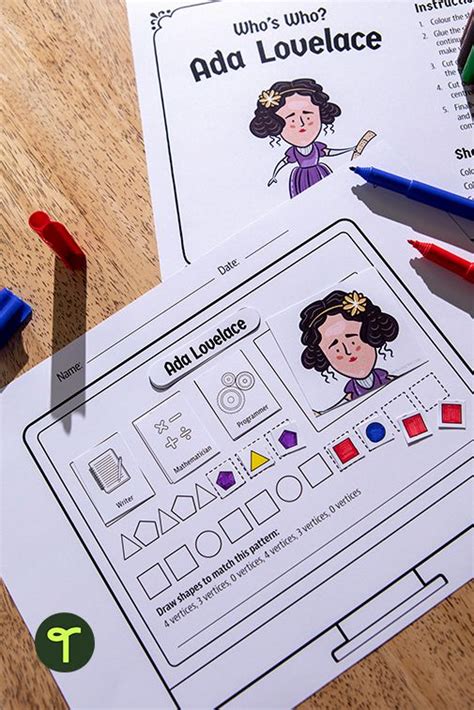 Free Ada Lovelace Coding Activity Women History Month Activities