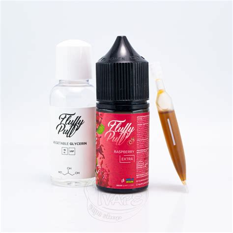 Рідина Fluffy Puff Salt Raspberry 30ml 50mg набір компонентів купити в Києві та Україні