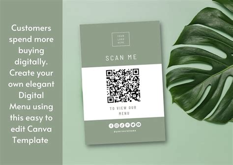 Scan To View Our Menu Sign Menu QR Code Sign Modern Menu QR Code Scan To Order Green