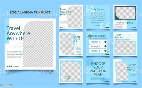 소셜 미디어 템플릿 배너 여행 및 휴가 서비스 프로모션 완전히 편집 가능한 사각형 포스트 프레임 퍼즐 유기농 판매 포스터 부동산에 대한 스톡 벡터 아트 및 기타 이미지