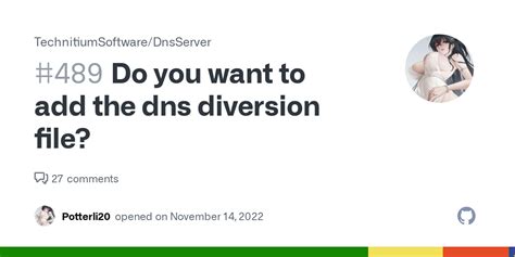 Do You Want To Add The Dns Diversion File Issue TechnitiumSoftware DnsServer GitHub