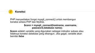 Cara Membuat Koneksi Php Dan Database Mysql Pptx