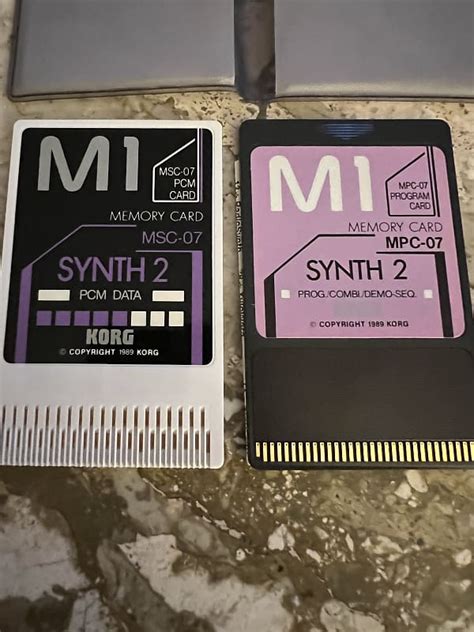 Korg Memory Card Set Synth 2 Mpc 07 And Msc 07 Reverb