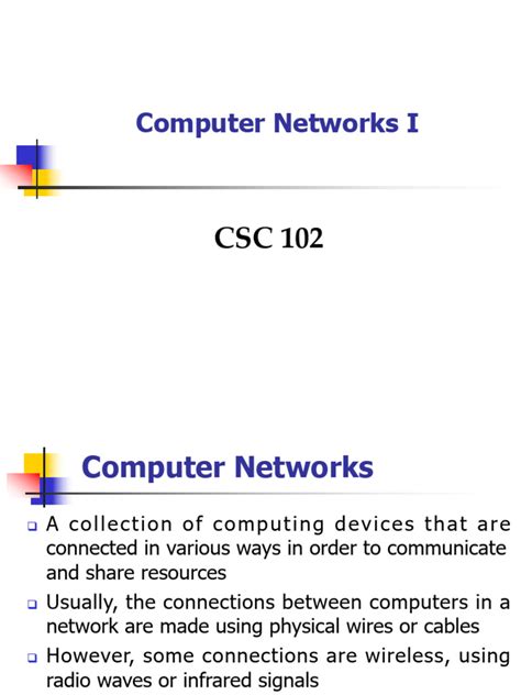 Csc 102computer Network1 Pdf Network Topology Computer Network