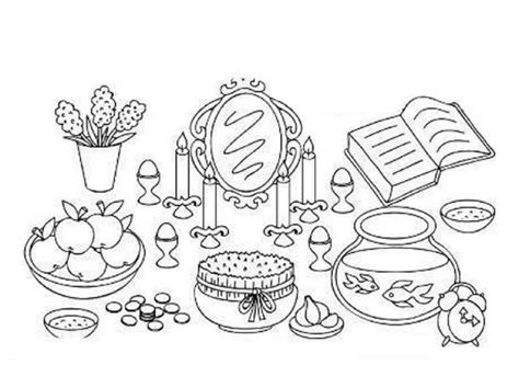 62 مدل نقاشی عید نوروز 1404 کودکانه ساده، زیبا برای رنگ آمیزی