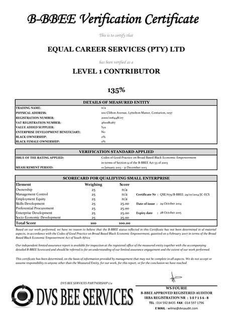 Ecs B Bbee Certificate 2014 Pdf