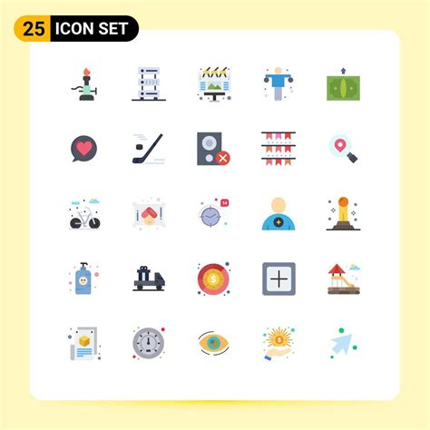 25 Universal Flat Color Signs Symbols Of Sport Exercise Server Dumbbell Billboard Editable