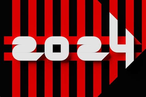 2024년 서예에는 비즈니스 디자인 브로셔 카드 배너 엽서 3d 그림을 위한 전단지 포스터 표지판을 위한 새해 축하 공이 있는 화려한 배경에 3d 숫자가 있습니다