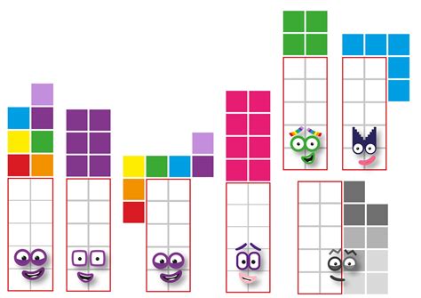 Numberblocks Face Stickers 60 69 With Many Variations