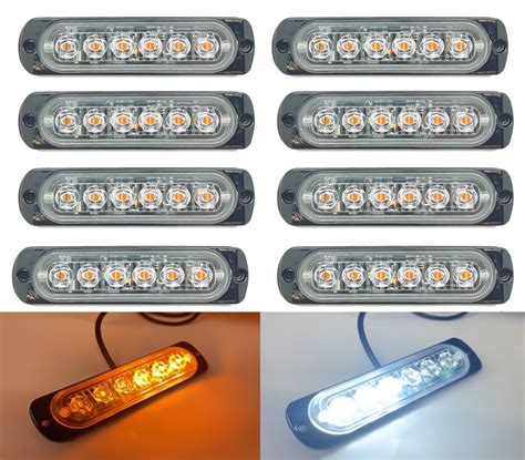 Led Strobe Warning Lights Grill Mount Flashing Strobe Light Emergency