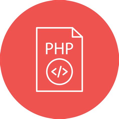PHP File Line Circle Background Icon 6674482 Vector Art At Vecteezy