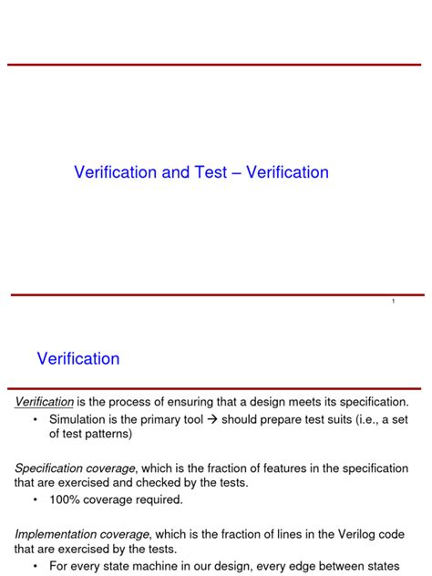 week 13 verification and test pdf formal verification computer
