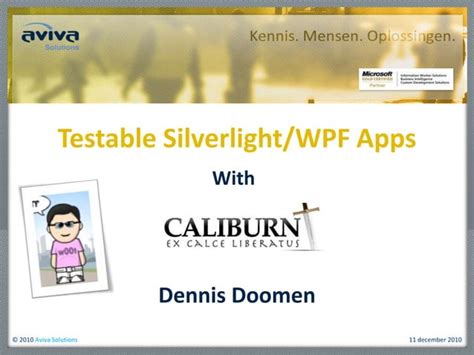 Building Testable Silverlight And WPF Applications Wih Caliburn Micro PPT