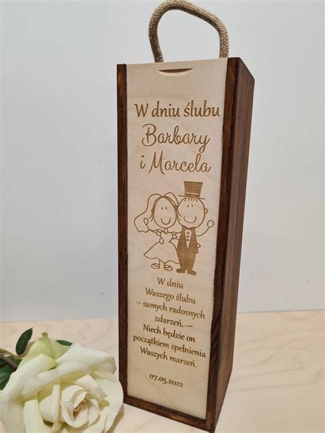 Prezent Na Ślub Personalizowana Skrzynka Na Wino