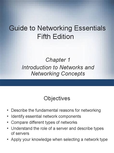 guide to networking essentials fifth edition pdf server computing computer network