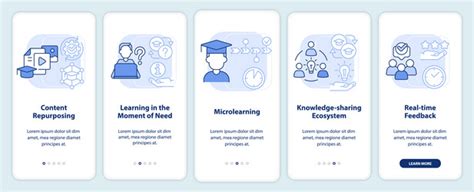 Maintaining Prof Skills Blue Gradient Onboarding Vector Image