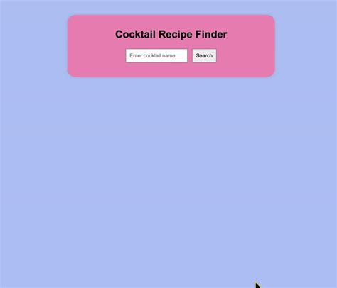 Holly D On Linkedin Coding Cocktails Javascript Css Js Api Cocktaildatabase
