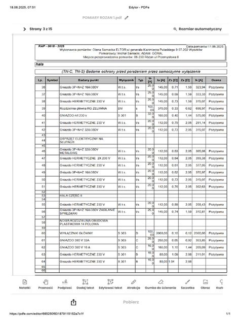 Pomiary Rozan 1 Pdf 11 06 2025 Pdf