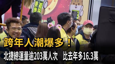 跨年人潮多！ 北捷總運量逾203萬人次、比去年多163萬－民視新聞 Youtube