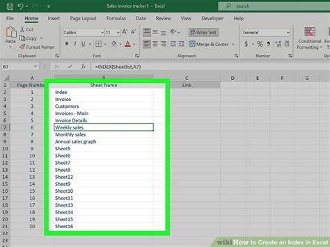 Easy Ways To Create An Index In Excel With Pictures Wikihow